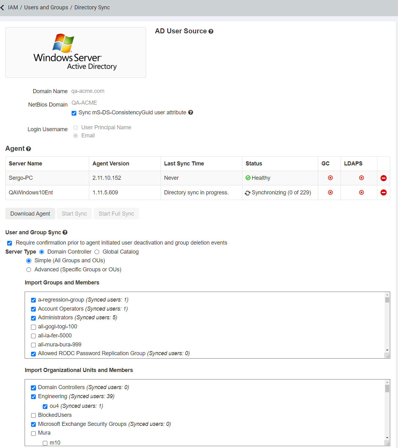 Deploying an AD Agent